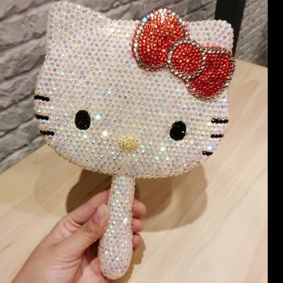 Hello Kitty | Makeup | Large Bedazzled Hello Kitty Hand Mirror | Poshmark